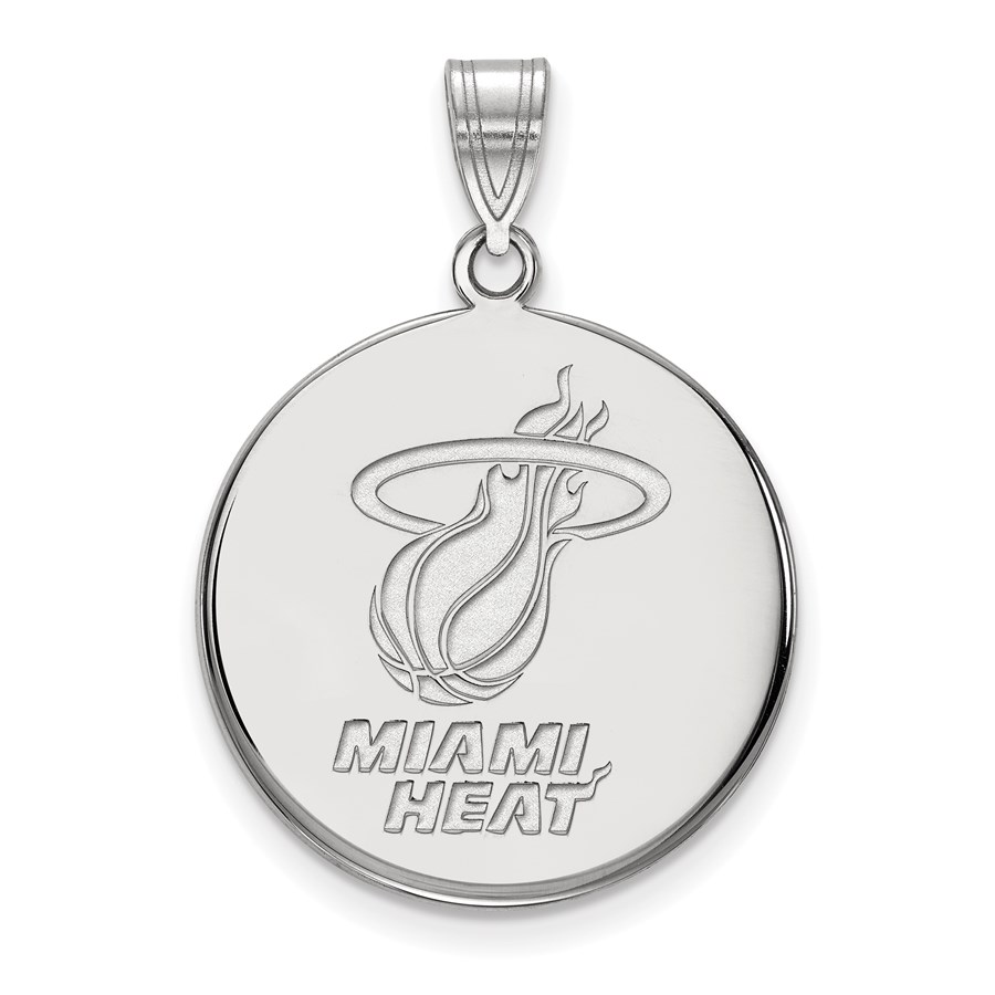 Buy Sterling Silver NBA Miami Heat Large Disc Pendant | APMEX