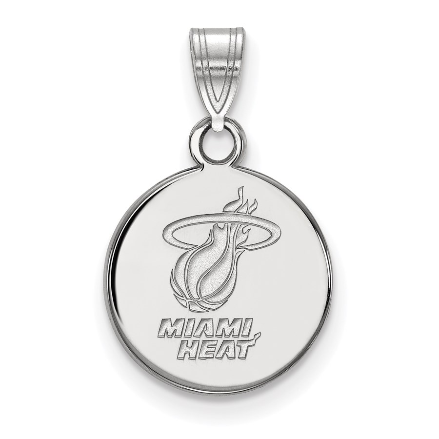 Buy Sterling Silver NBA Miami Heat Small Disc Pendant | APMEX