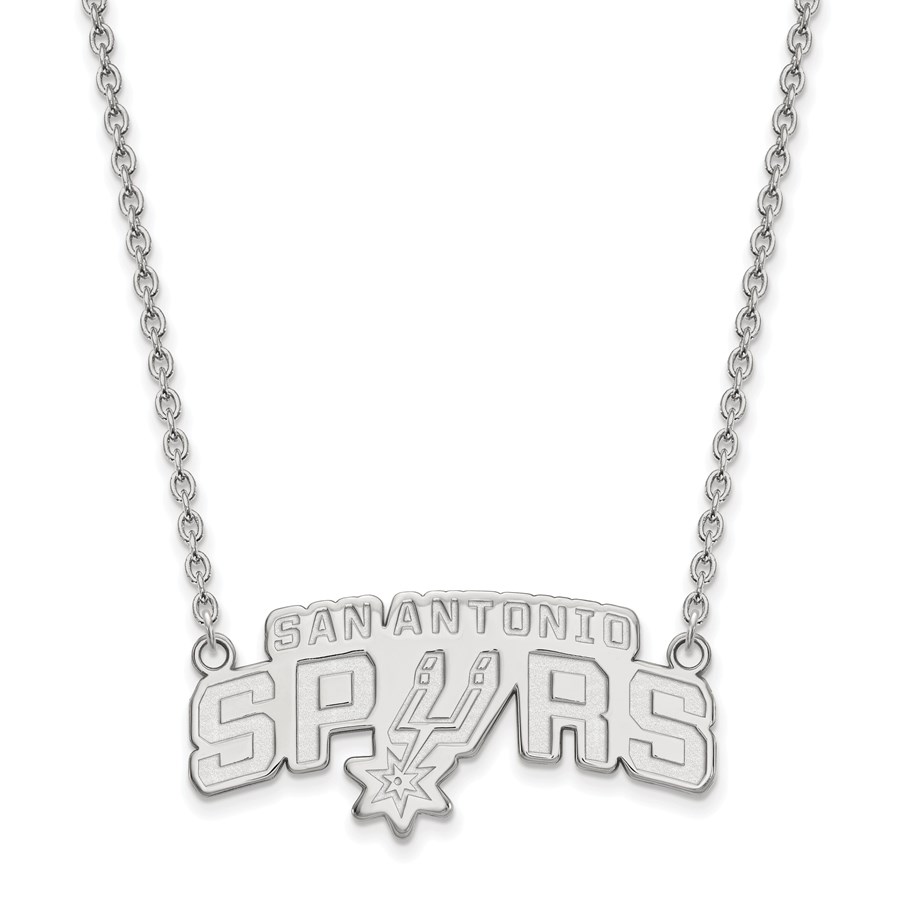 Buy Sterling Silver NBA San Antonio Spurs Large Pendant w/Necklace | APMEX