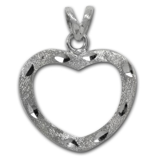 Buy Sterling Silver Prong Heart Shaped Bezel | APMEX