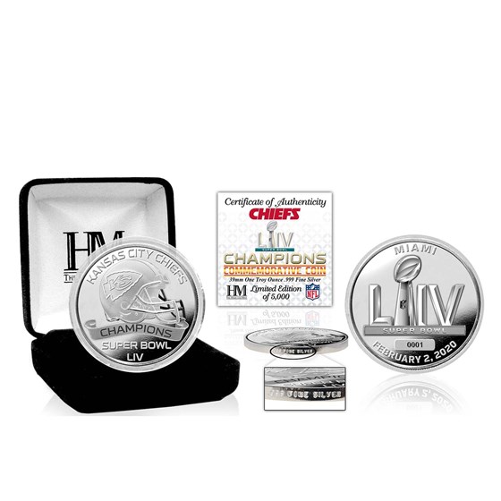 Buy Super Bowl LIV NFL 1 oz Silver Champion Coin - Kansas City Chiefs ...