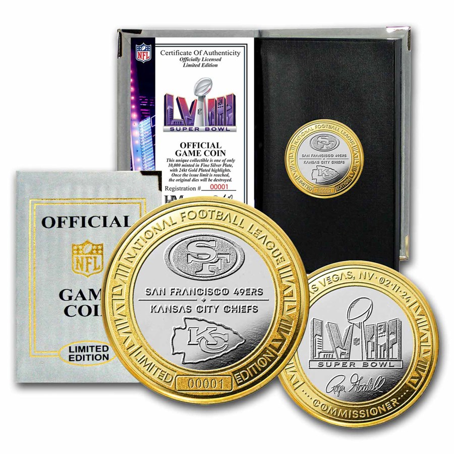 Buy Super Bowl LVIII Official 2-Tone Flip Coin | APMEX