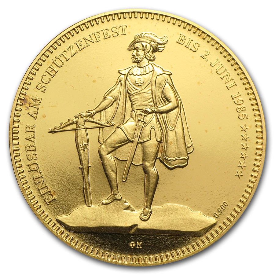Buy Switzerland Proof Gold 1000 Francs Shooting Thaler (AGW .7524) | APMEX