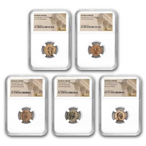 The Realm of Constantine the Great: 10 Ancient Roman Coins Set