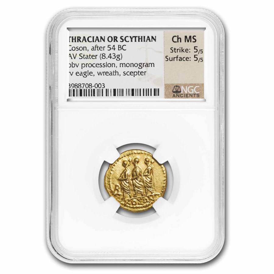 Buy Thracian or Scythian Gold Stater (54 BC) Ch MS NGC | APMEX