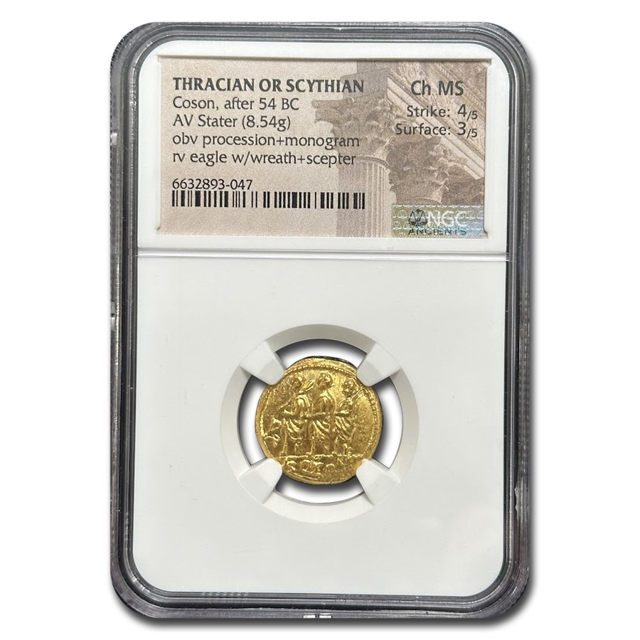Buy Thracian/Scythian Gold Stater Coson (after 54 BC) Ch MS NGC | APMEX