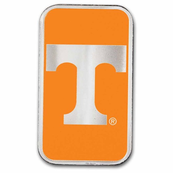 University of Tennessee 1 oz Silver Colorized Bar (in TEP)