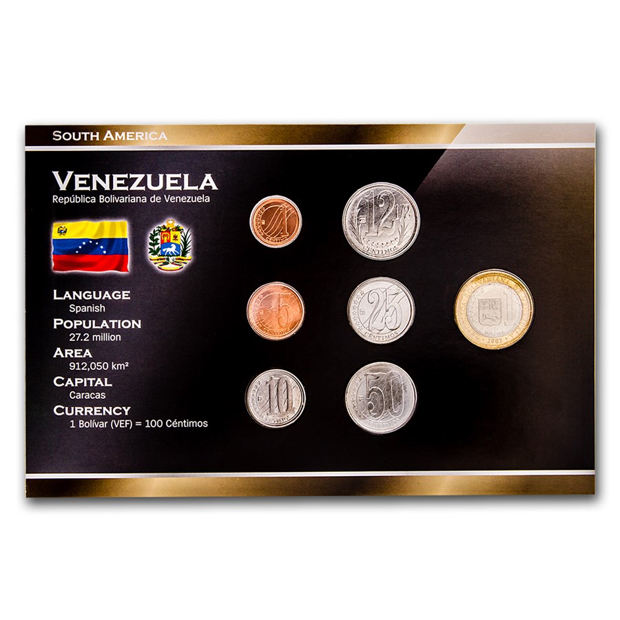 Buy Venezuela 1 Centimos - 1 Bolivar 7-Coin Set BU | APMEX