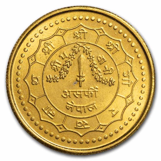 Buy VS2057 (2000) Nepal Gold Asarfi Mahendra Bir Bikram BU | APMEX