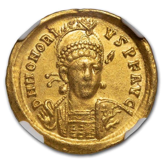 Buy West Rome AV Solidus Honorius (393-423 AD) Ch XF NGC (RIC X 201 ...