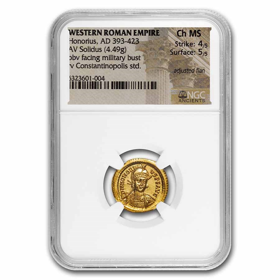 Buy 393-423 Western Roman Empire AV Solidus Honorius | APMEX