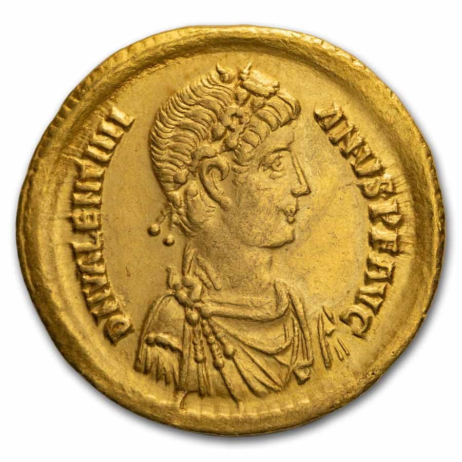 Western Roman Empire AV Solidus Valentinian II 375-392 AD XF