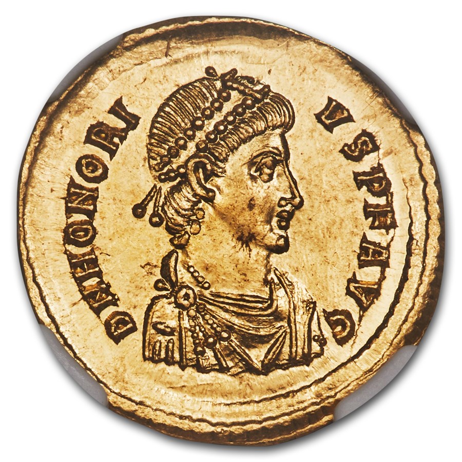 Buy Western Rome AV Solidus Honorius (393-423 AD) Ch MS NGC (RIC X 2 ...