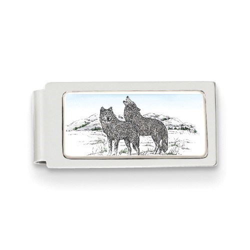 Buy Wolves Hinged Money Clip | APMEX