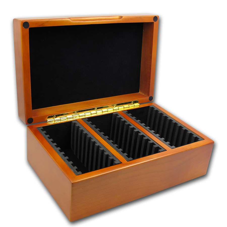 Buy Wooden Slab Storage Box - 30 Slabs | APMEX