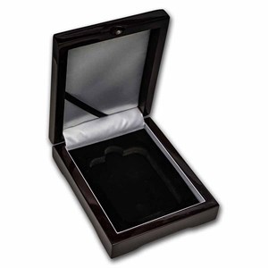 Buy Wooden Slab Storage Box - Single Slab (Dark Mahogany Hi-Gloss) | APMEX