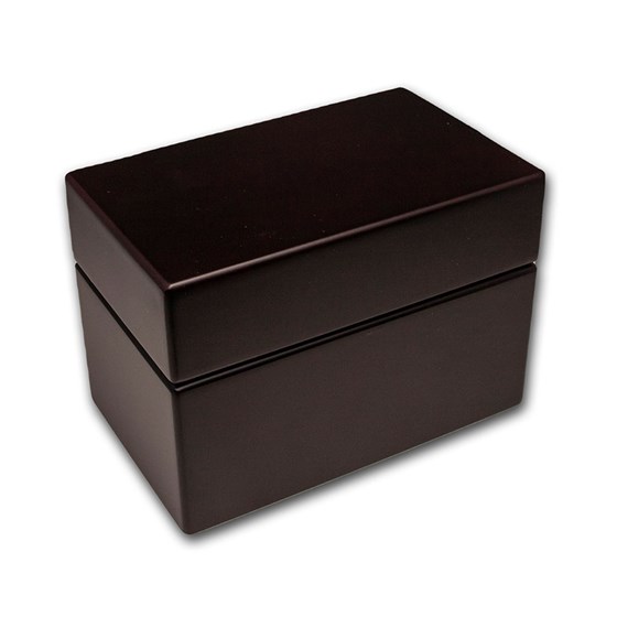 Buy Wooden Slab Storage Box - Ten Slab (Dark Mahogany) | APMEX