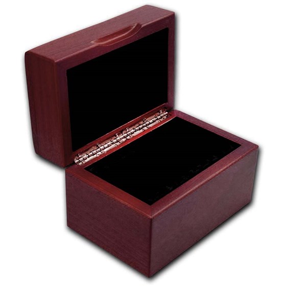 Buy Wooden Slab Storage Box - Ten Slab (Dark Mahogany) | APMEX