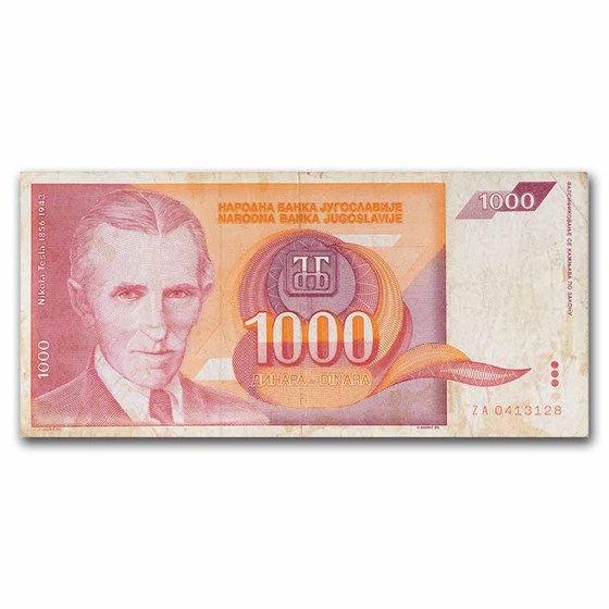 Buy Yugoslavia Nikola Tesla 5-Banknote Set | APMEX