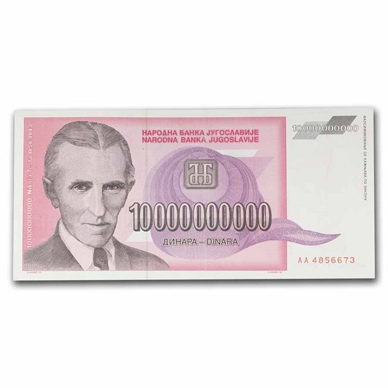 Buy Yugoslavia Nikola Tesla 5-Banknote Set | APMEX